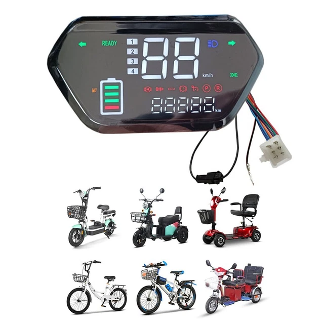 WIDE SCREEN LCD Display Meter Control Panel For EBike Electric Scooter ...