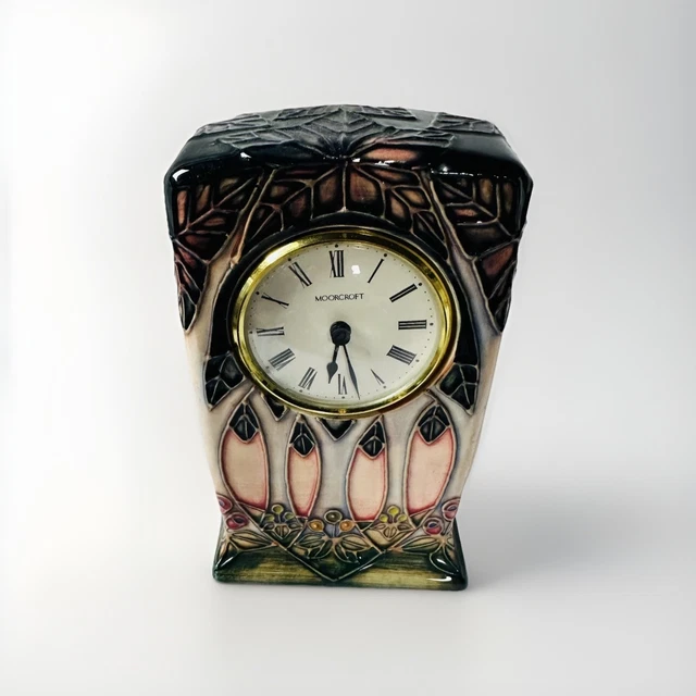 MOORCROFT - ART Nouveau Mantle Clock £126.00 - PicClick UK