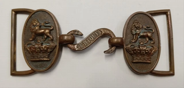 VICTORIAN BRITISH ARMY Royal Artillery Officers Snake Bronze Belt ...