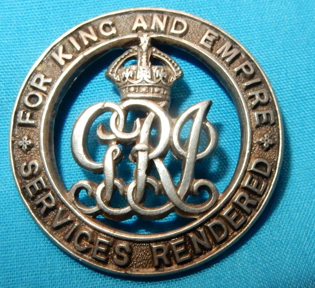 WW1 KING & EMPIRE WOUND BADGE SERVICES RENDERED No 160539 WORLD WAR I £ ...