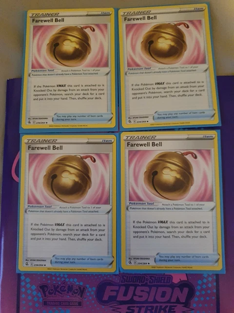 4X FAREWELL BELL 234/264 Pokemon Fusion Strike Cards Playset [UK Seller ...