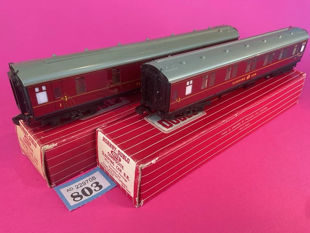 HORNBY DUBLO TWO 4078 Composite Sleeping Cars, 2/3 Rail, EC, Boxed ...