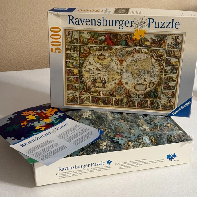 RAVENSBURGER 5000 PIECE Jigsaw Puzzle Historical Map Of The World NEW ...