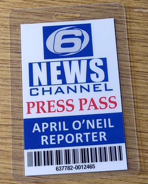 TEENAGE MUTANT NINJA Turtles Identification Badge - Avril O'Neil ...