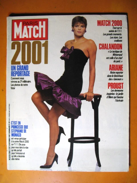 PARIS MATCH N° 2001 du 20/10/1987-Stéphanie du Monaco. Chalandon ...