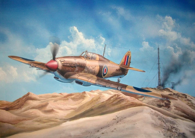 RAF HAWKER HURRICANE (WW2), Acrylmalerei auf Leinwand EUR 2.848,27 ...