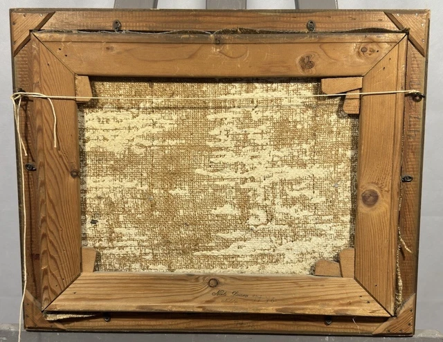 ANTIQUE OIL ON Canvas Signed: Landscape Montagnes Swiss School Or ...