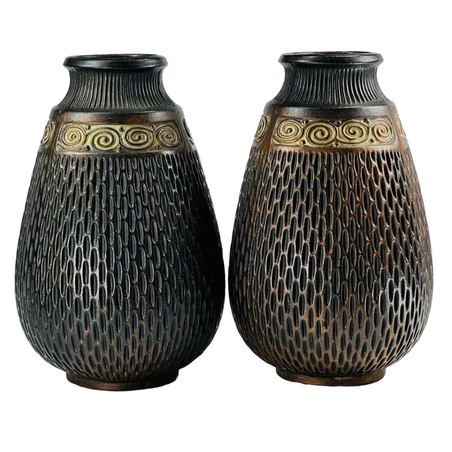 BRETBY CLANTA ART Pottery Vases Art Deco 2373 h20cm Circa 1930s £80.00 ...