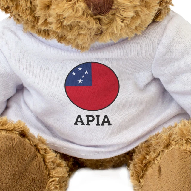 APIA (SAMOA FLAG ROUNDEL) - Teddy Bear - Cute Funny - Souvenir Gift ...