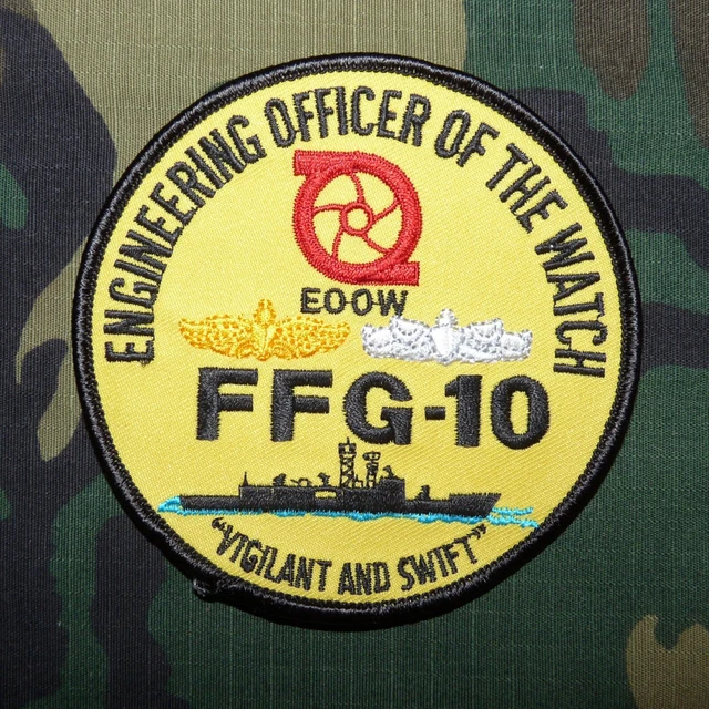 VINTAGE US NAVY USS Duncan FFG-10 Engineer Officer of the Watch Patch £ ...