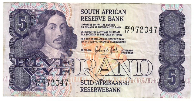 SOUTH AFRICA 5 Rand 1981 F "De Kock" [5] $4.25 - PicClick CA