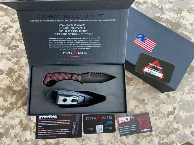 CUSTOM TACTICAL EDC Fixed Blade, Dynamis Alliance, Made in USA, Winkler ...