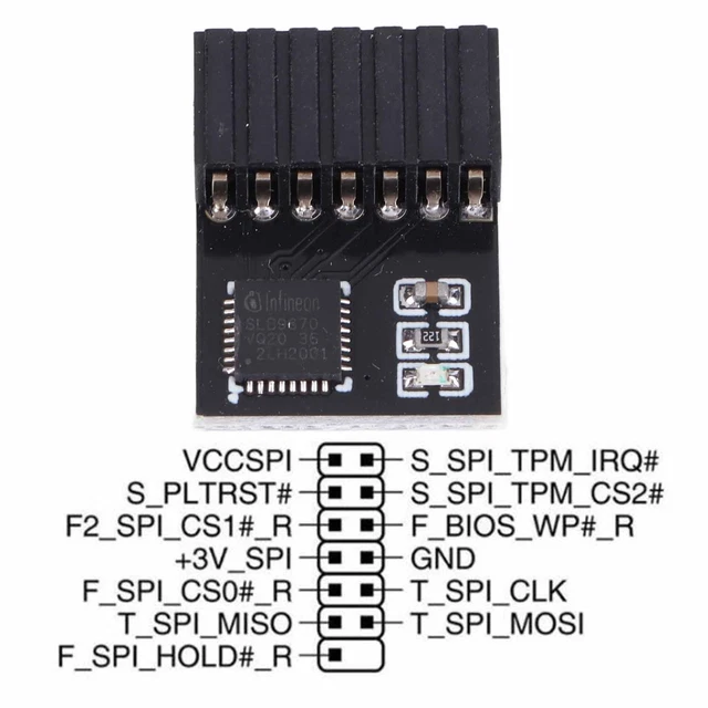 TPM 2.0 MODULE 14Pin SPI TPM 2.0 Encryption Security Module Remote Card ...