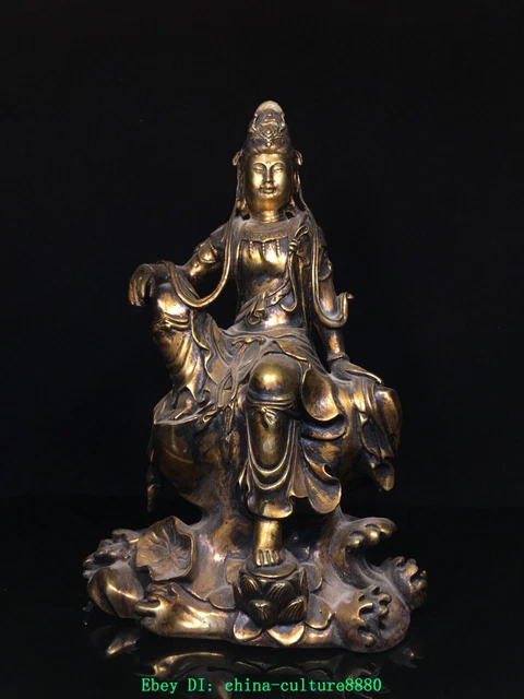 16 '' BOUDDHA antique cuivre doré Guanyin Bodhisattva image EUR 552,00 - PicClick FR