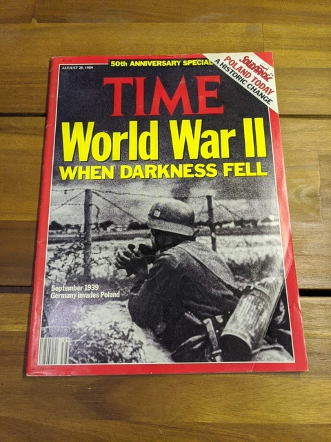 TIME MAGAZINE WORLD War II When Darkness Fell August 28 1989 £7.89 ...