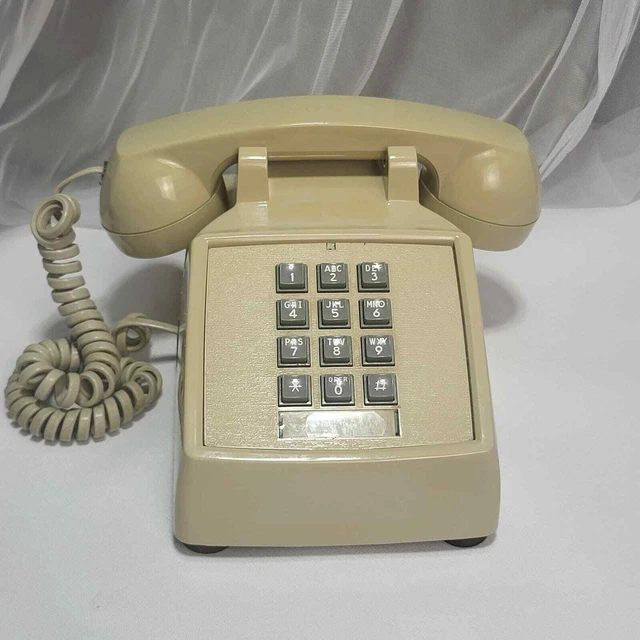 CORTELCO IVORY PUSH Button Retro Office Desk Corded Telephone Beige ...