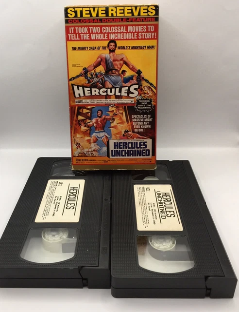 VINTAGE HERCULES & Hercules Unchained-Steve Reeves Double VHS Boxed Set ...