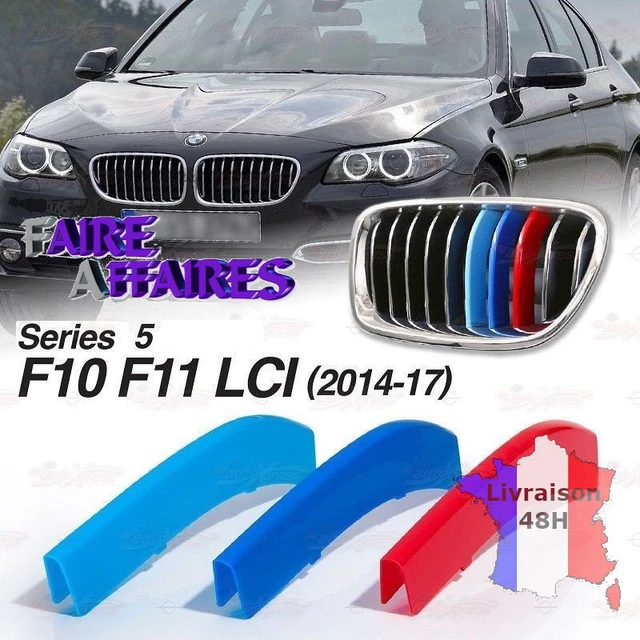 3 CLIP GRILLE strips BMW M Motorsport Performance F10 F11 LCI 535I 550I ...