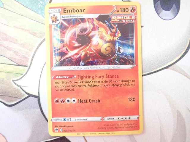 POKEMON TCG CARDS Emboar 25/163 Battle Styles Holo Rare NM $2.50 ...