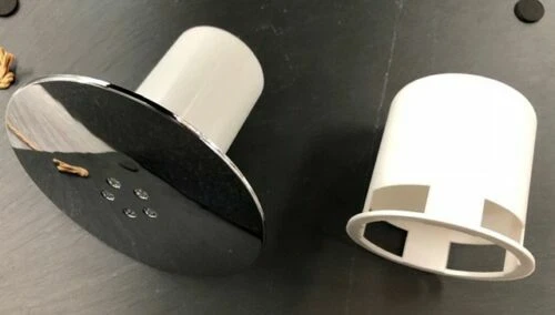 SHOWER DRAIN WASTE Replacement Chrome Cap Tube Sediment Cup for 90mm ...