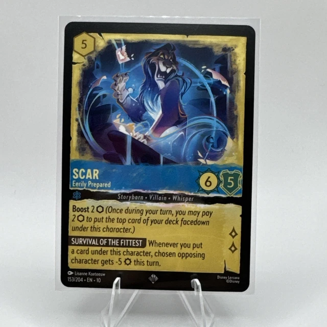 DISNEY LORCANA WHISPERS in the Well - Scar Eerily Prepared 153/204 $1. ...
