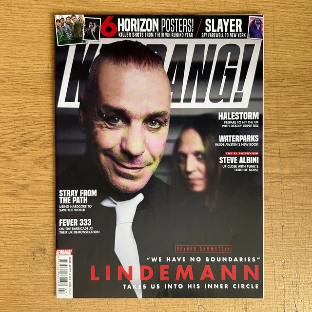 KERRANG MAGAZINE ISSUE 1800 Rammstein Slayer Waterparks Fever 333 £6.99 ...