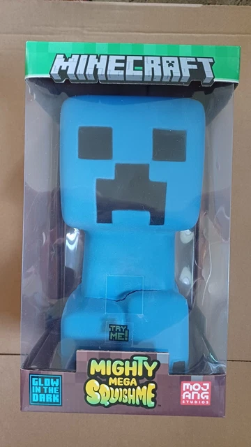 MINECRAFT MIGHTY MEGA Squishme Creeper Jumbo Squishy 10 inch Blue ...
