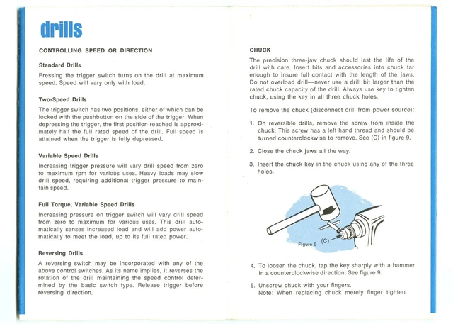 VINTAGE 1960S E.J. Korvette CRAFT KING DELUXE POWER TOOLS Instructions ...