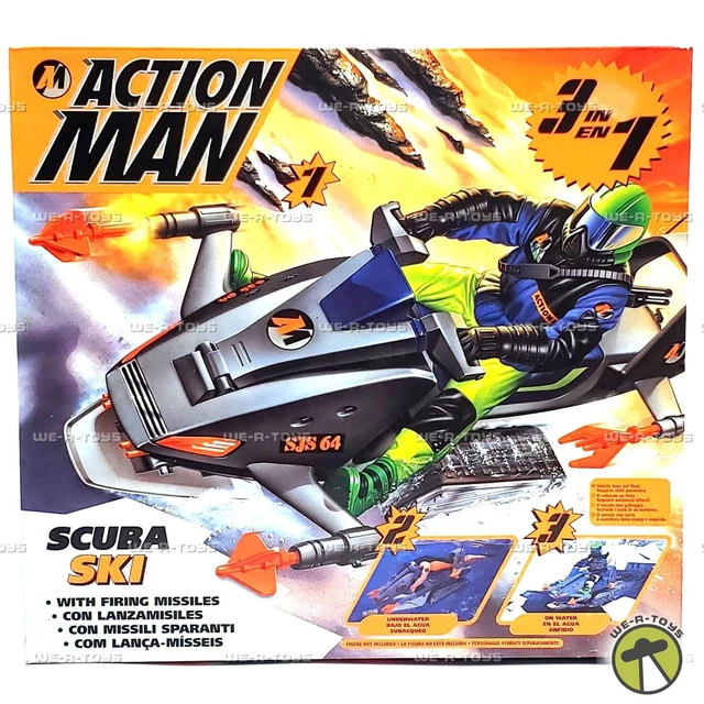 ACTION MAN SCUBA Ski with Firing Missiles 3 in 1 Vehicle 1995 Hasbro ...