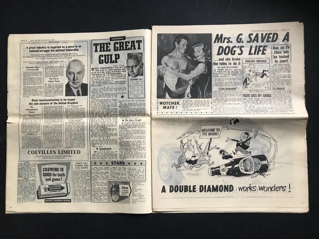 1958 ORIGINAL NEWSPAPER Manchester United Air Crash Busby Babes Munich ...