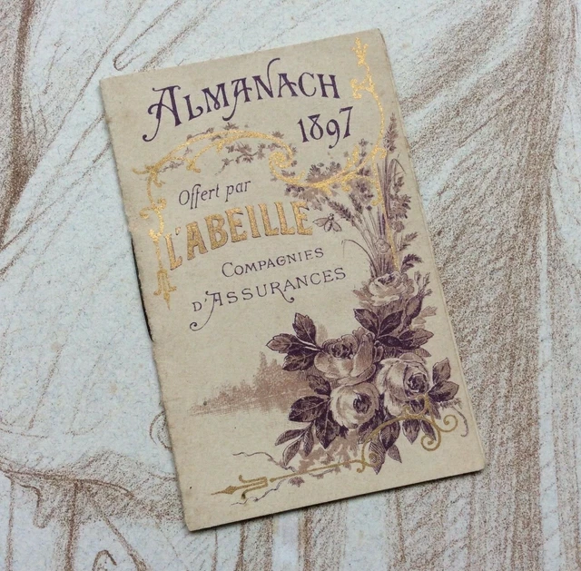 CALENDRIER PUB MINIATURE 1897 Almanach Art Nouveau Calendar EUR 24,00 ...