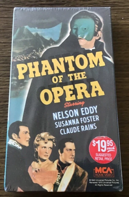 PHANTOM OF THE Opera VHS Horror Claude Rains Nelson Eddy MCA Home Video ...