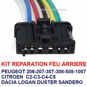 Fiche Connecteur Prise Faisceau Feu Arriere Citroen C4 Picasso Ds3