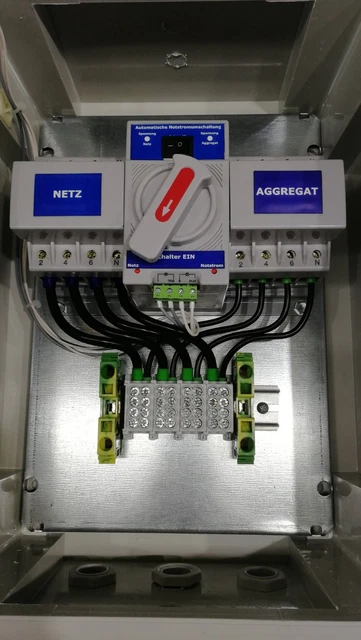AUTOMATISCHER NOTSTROMUMSCHALTER NETZUMSCHALTER für Stromaggregat 63A 4 ...
