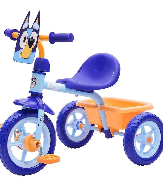 BLUEY BIKE TRICYCLE Trike Kids Ride-On Three Wheels Bucket Toddler ...