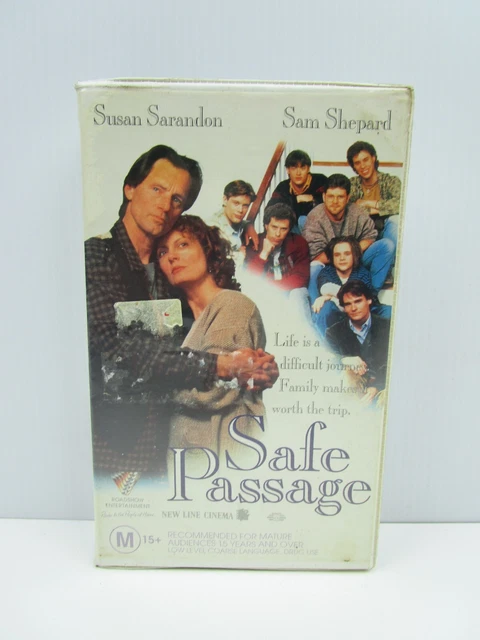 SAFE PASSAGE, SUSAN Sarandon, Sam Shepard, VHS Tape, Clamshell, Movie ...