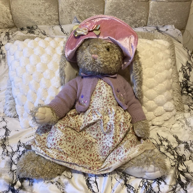 RUSS BERRIE MABEL Dressed Bunny Rabbit Large Teddy Plush Soft Toy Dress ...