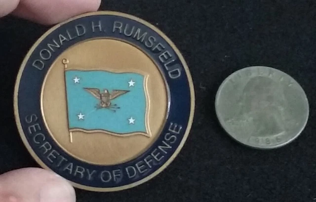 AUTHENTIC SECDEF DONALD Rumsfeld Secretary of Defense Pentagon US ...