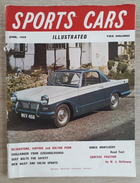 SPORTS CARS ILLUSTRATED June 1959 - Riley 4/68 Skoda 1100 Simca ...