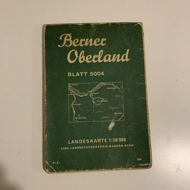 VINTAGE BERNER OBERLAND, BLATT 5004 Map 1966 £16.14 - PicClick UK