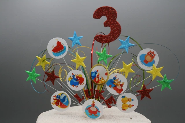 CAKE TOPPER CBEEBIES Twirlywoos 1st 2nd 3rd 4th 5th 6th Personalised ...