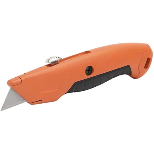 HEAVY DUTY RETRACTABLE Utility Knife Box Cutter With Blade Storage ...