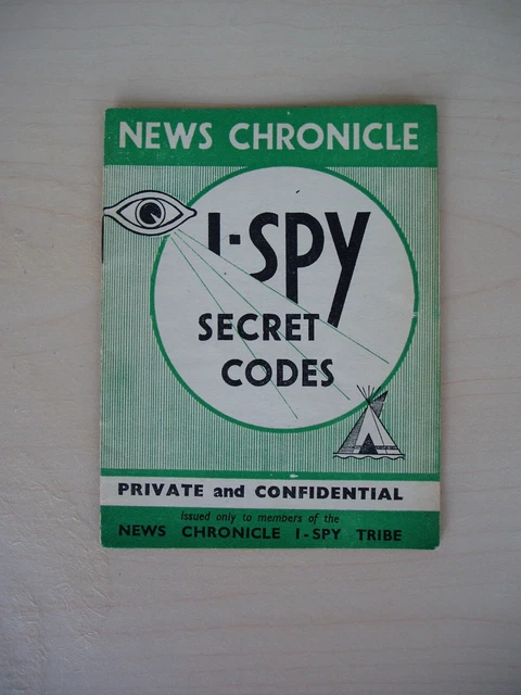 VINTAGE 1950S CHILDREN'S book - News Chronicle I-Spy Secret Codes book ...