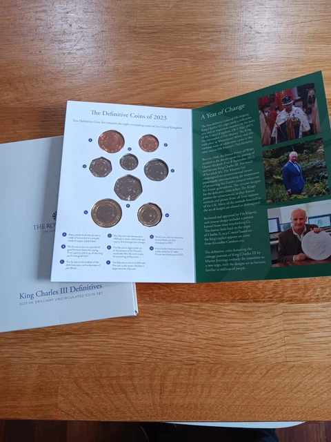 2023 KING CHARLES DEFINITIVE COIN SET BU including SALMON 50p with ...