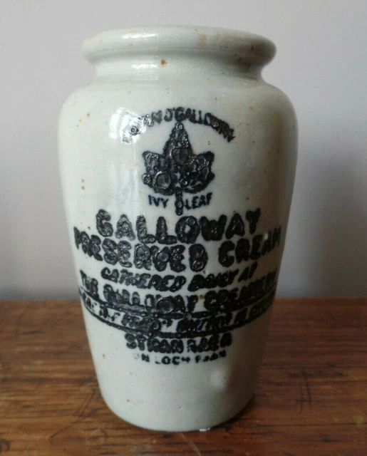 GALLOWAY CREAMERY STRANRAER Preserved Cream Pot Possil Pottery £9.99 ...