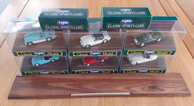 THE CORGI CLASSIC British Sports Car Collection Complete with Plinth ...