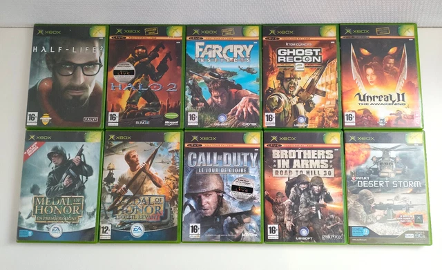 MICROSOFT XBOX 1ERE generation lot de 10 jeux FPS Medal of honor COD halo EUR 49,95 - PicClick FR