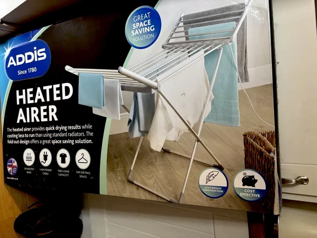 ADDIS FOLD OUT heated clothes airer £25.00 - PicClick UK