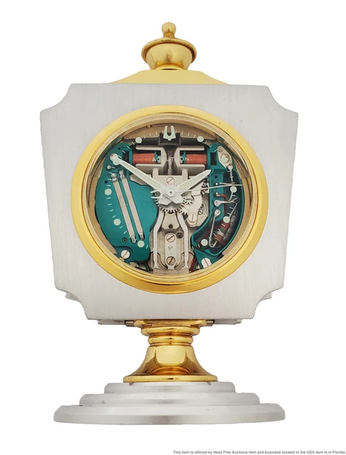 NEW OLD STOCK Bulova Accutron Spaceview Two Tone Mantel Desk Clock £ ...