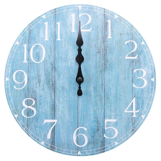 3X(HORLOGE MURALE, 10 Pouces Bleu Sarcelle Silencieux Horloge de Cuisine Dé2064 EUR 36,82 ...
